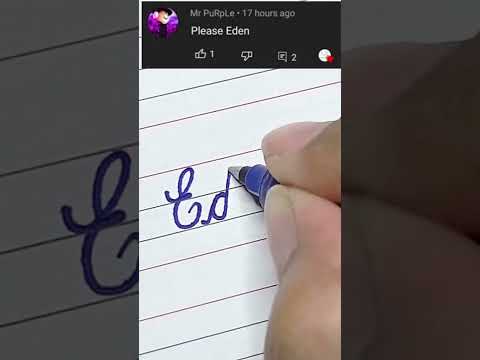 Eden - Beautiful name in Cursive writing | Cursive writing for beginners | #shorts