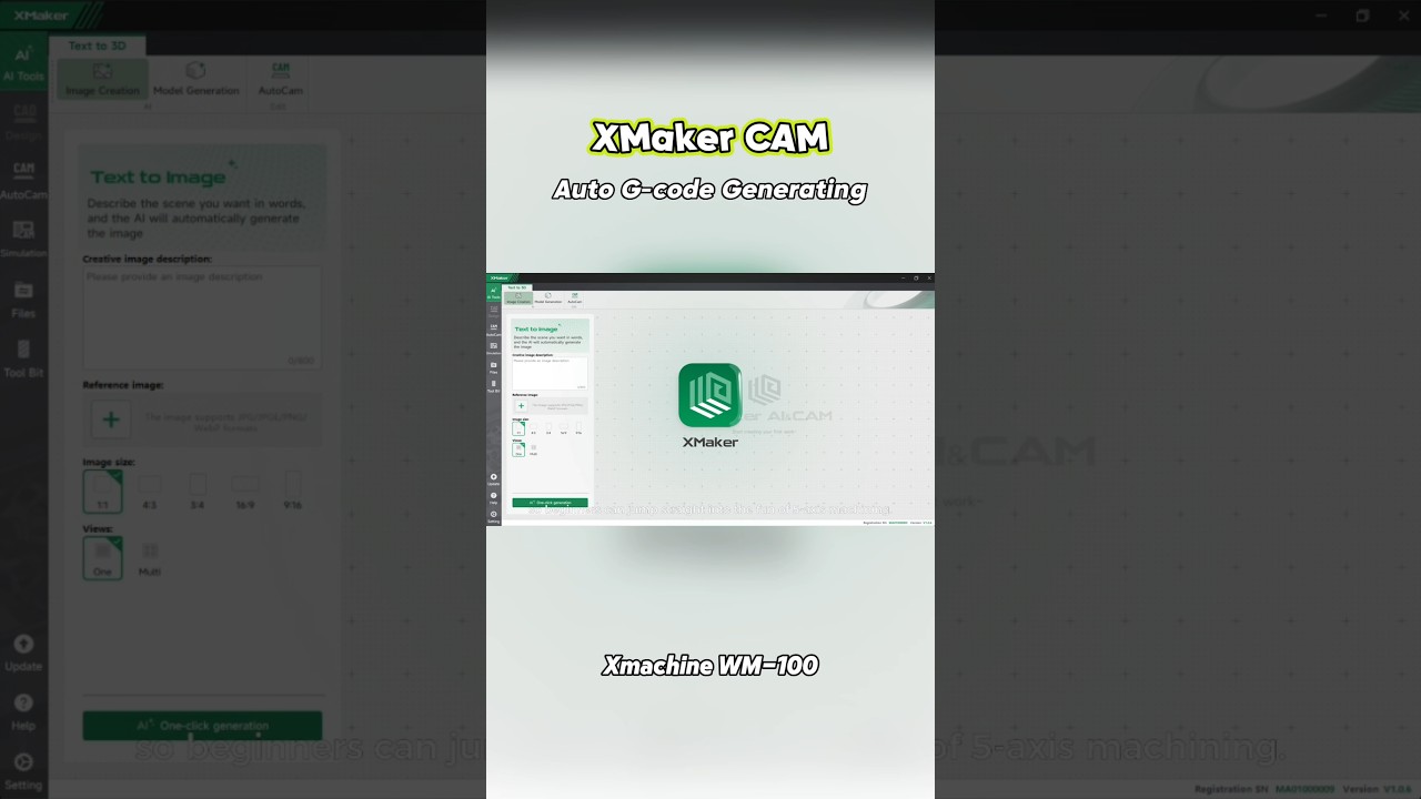 AI + CAM=Auto G-code Generating on desktop 5-axis CNC#xmachine