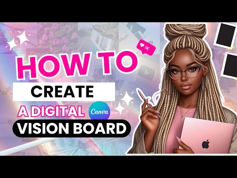 How to Create a Digital Vision Board using Canva #canva #canvatutorial #canvahacks #visionboard