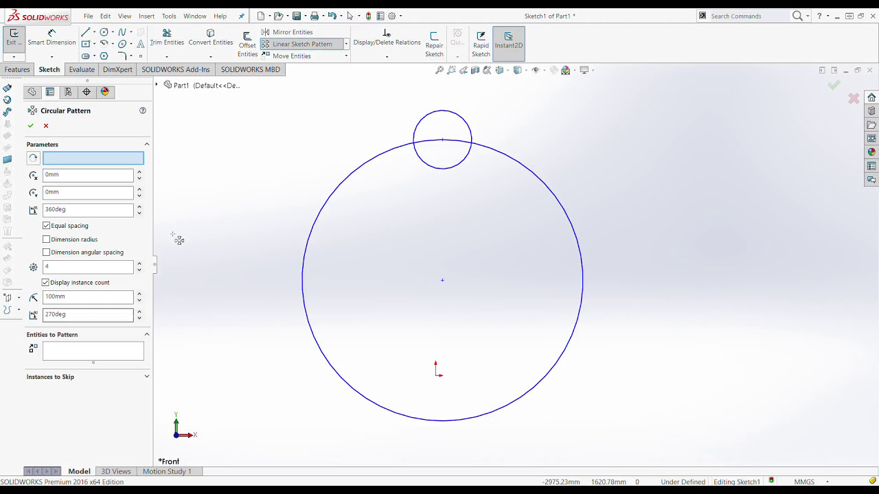 2.Basics: Modifying Sketches (Solidworks)