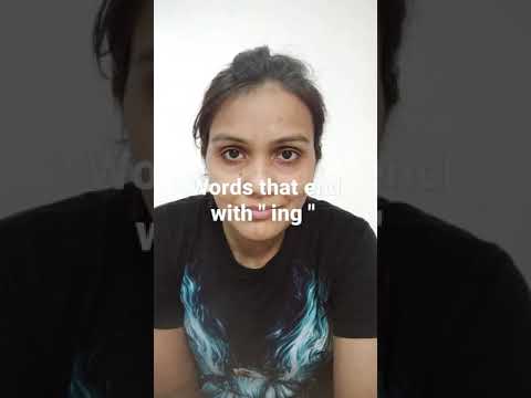 words that end with " ing "