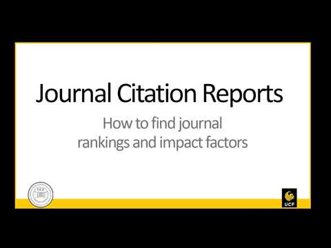 How to find journal rankings and impact factors in Journal Citation Reports