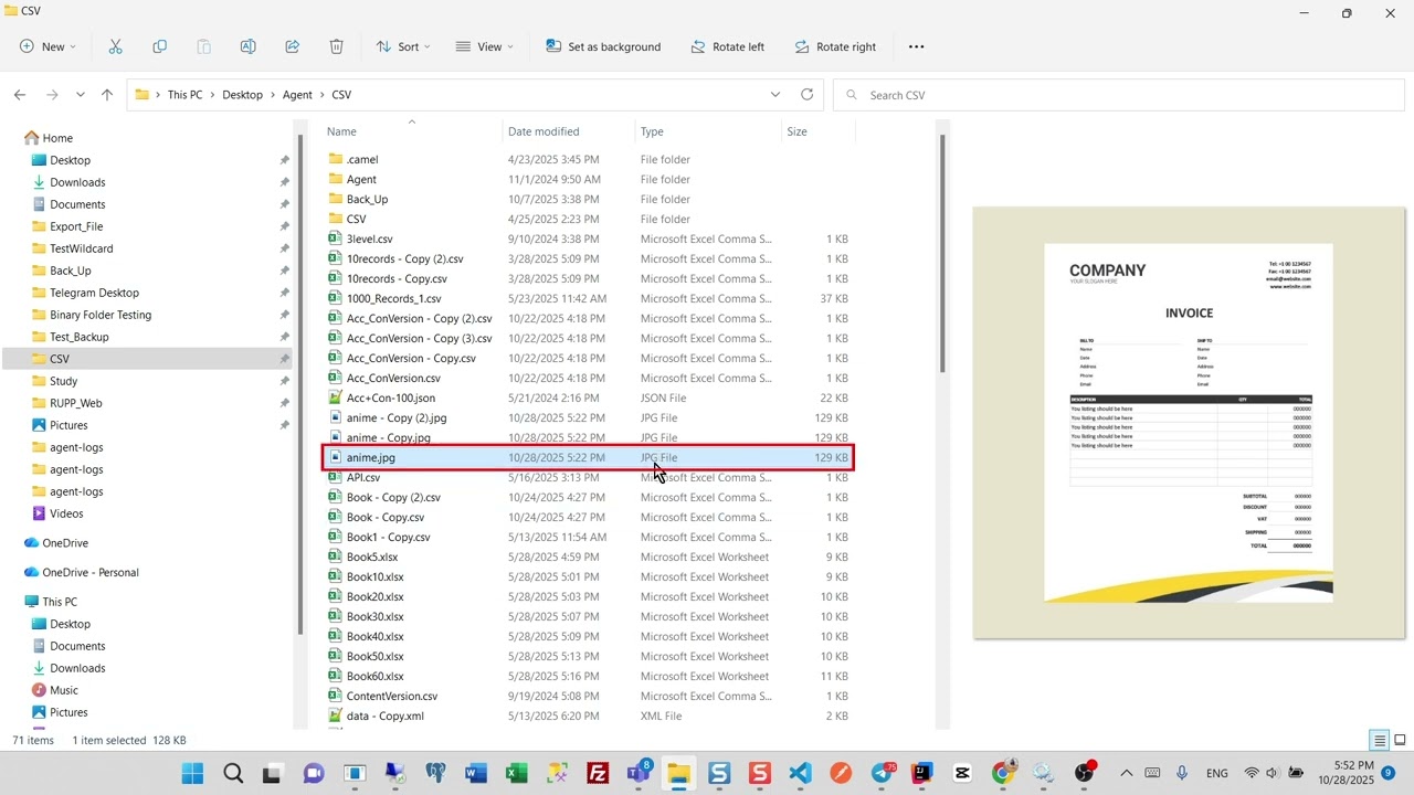 How to import a binary file or attachment into Salesforce using the Agent File Adapter?