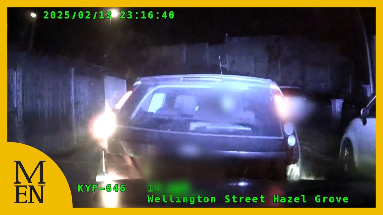 Dramatic footage shows moment police ram car after high-speed chase ...