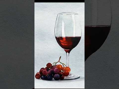 #wine #wineglass #grape #watercolor #painting #stilllife #realistic