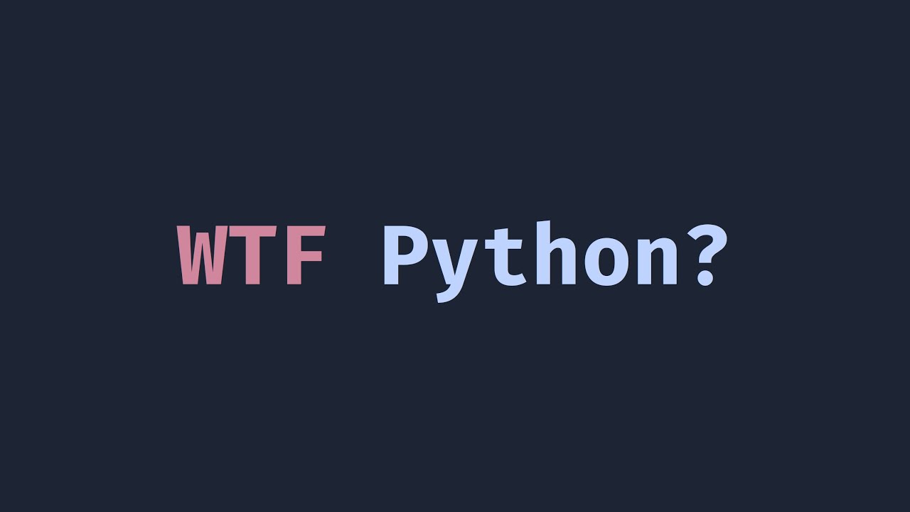 You don't know Python