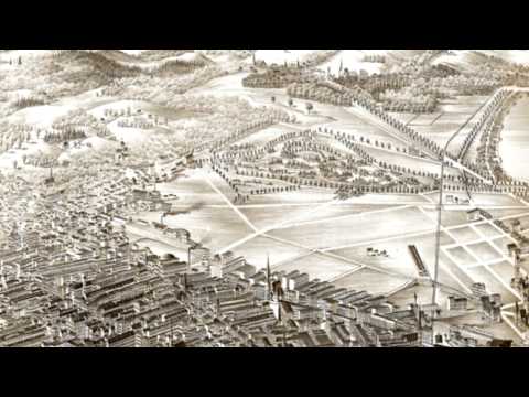 Boston Massachusetts 1880 Panoramic Bird's Eye View Map 7434