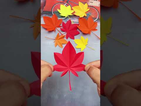 Tips to cut paper in the shape of maple leaves are very simple