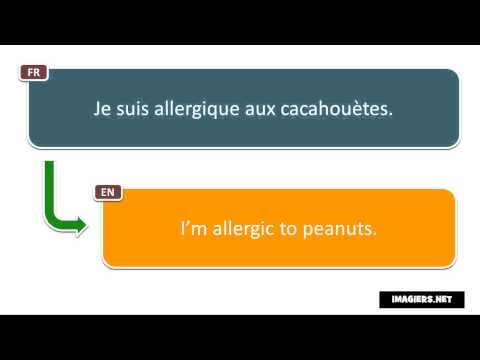 Say it in French = I’m allergic to peanuts