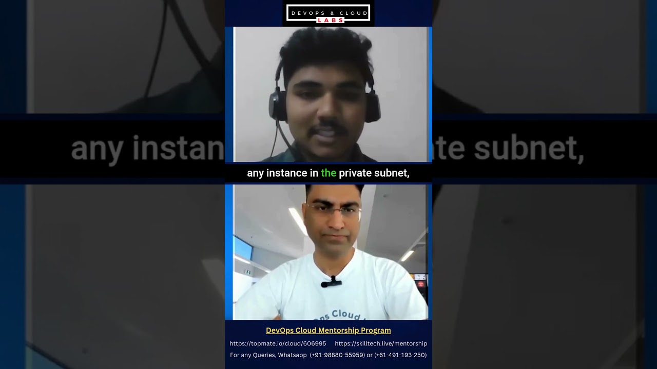 Public and Private Subnets in a VPC - DevOps Engineer #interview #devops #cloud #mentorship #aws