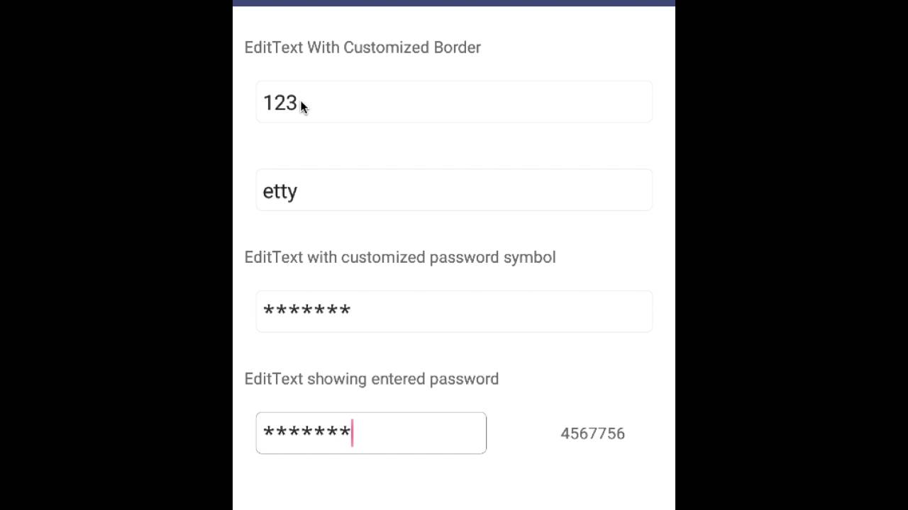 Android EditText Control