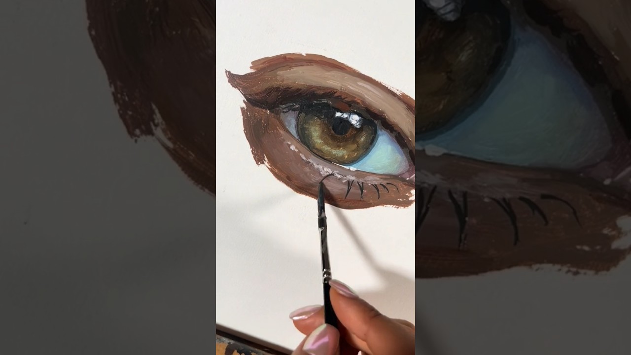 ACRYLIC PAINT 🖌️ VS OIL PAINT 🎨 which one is better? #artchallenge