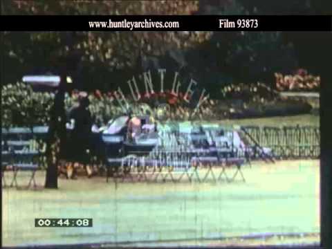 Prams in the park. Archive film 93873