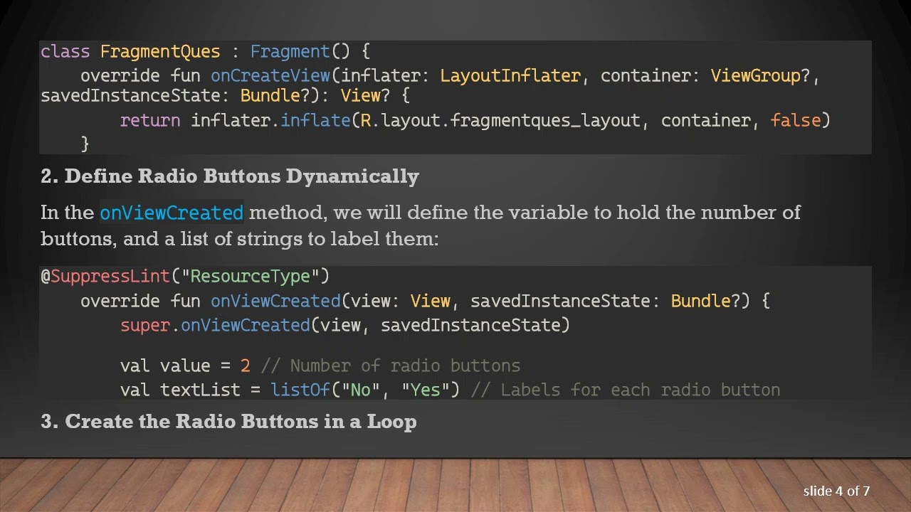 Dynamically Adding N Number of Radio Buttons in Android
