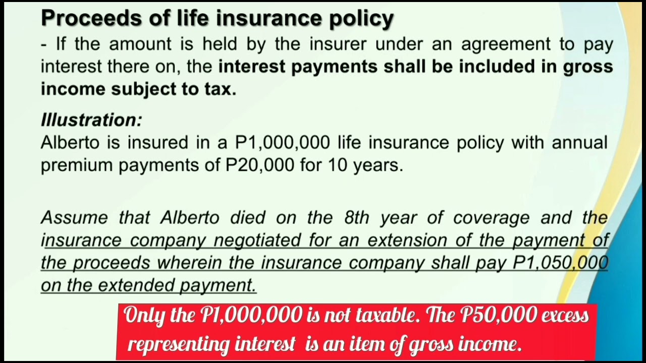 REGULAR INCOME TAX: EXCLUSIONS FROM GROSS INCOME (PART 1)