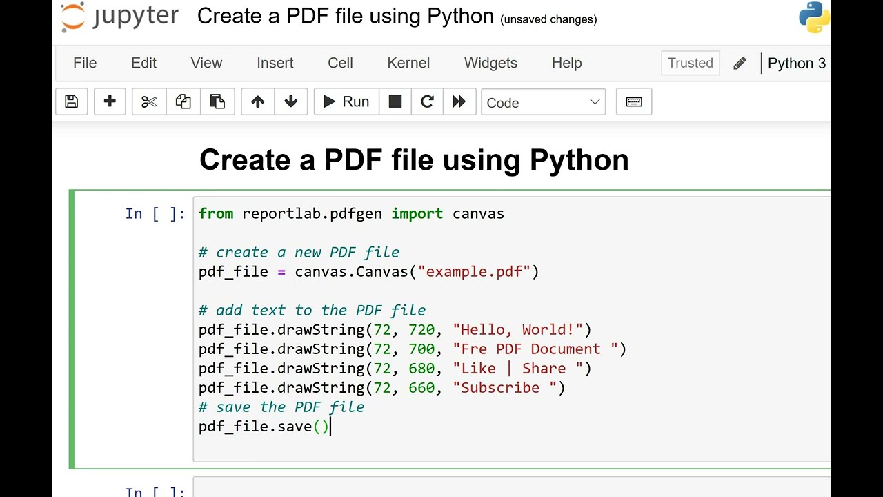 Day 149 : Create a PDF file using Python