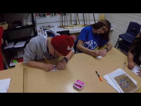 Birch Bark Biting - Learning how to trace patterns on paper