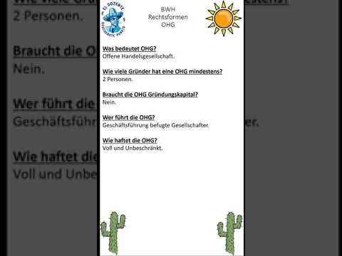 Rechtsformen OHG Betriebswirtschftliches Handels