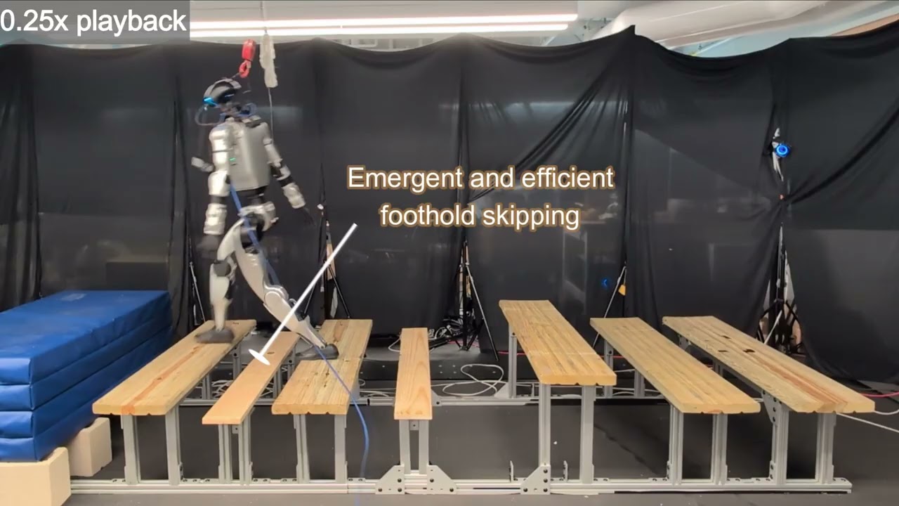Walk the PLANC: Physics‑Guided RL for Agile Humanoid LocomotioN on Constrained Footholds
