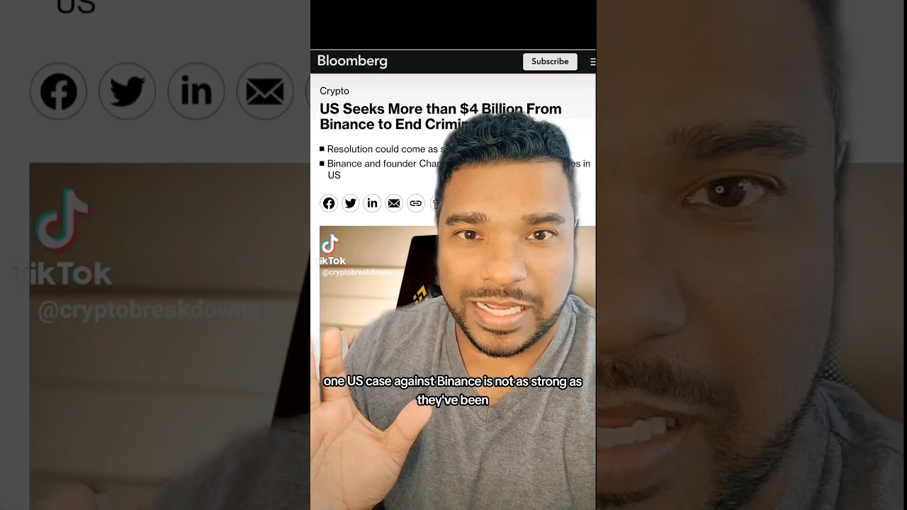 🚨BREAKING NEWS: US seeks $4 Billion from Binance in Criminal Cases