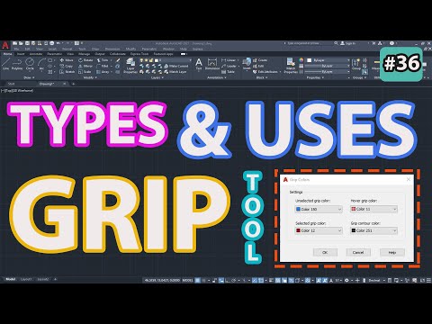 #36 Types And Uses Of Grip Tool In Autocad | Beginner's Course | Cad Gizmo