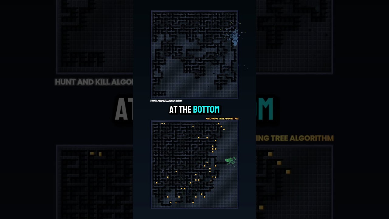 HAK vs Growing Tree Algorithm #computerscience #dev #gamedev #coding #programming #fyp #fyp