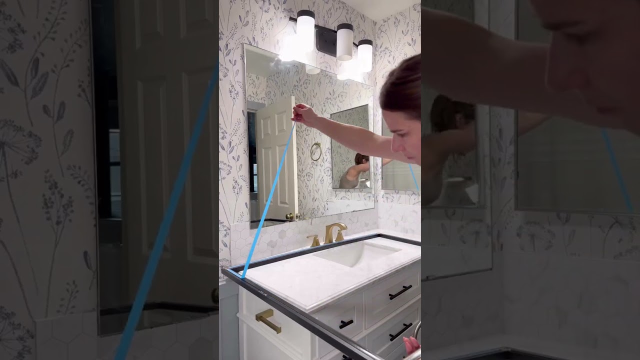 How to Frame a Builder Grade Bathroom Mirror