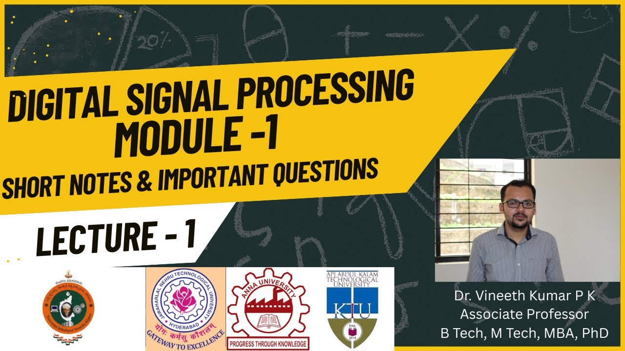 Digital Signal Processing Module-1 Short Notes | Important Questions & Diagrams | VTU DSP Exam 2025