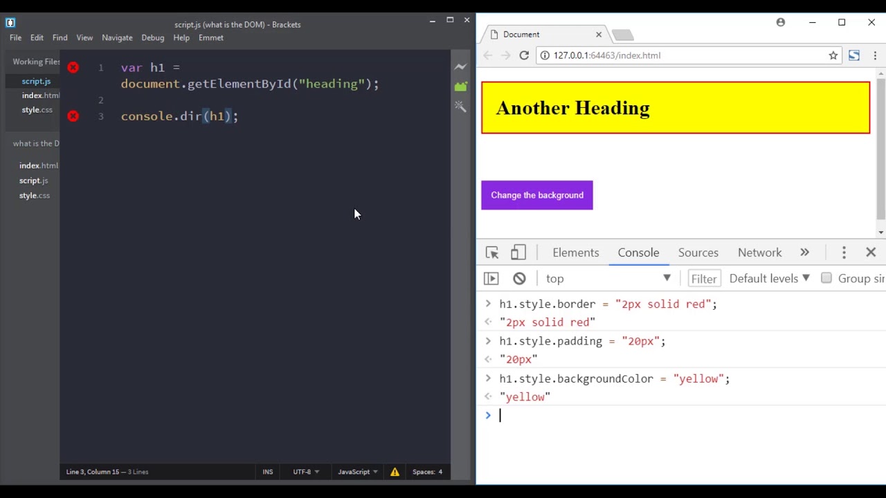 Selecting elements by ID with document.getElementByID in javascript