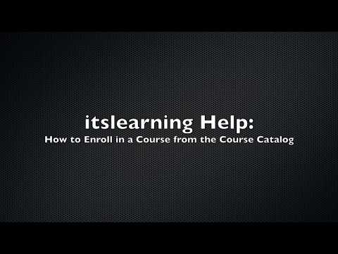 How to Enroll in a Course in itslearning