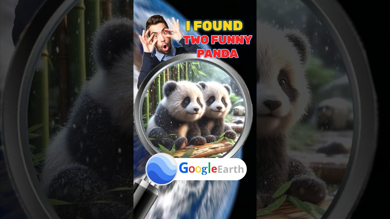 😍Two Funny Pandas on Google Earth 🌎 #googleearth #googlemaps #googlestreetview #streetview