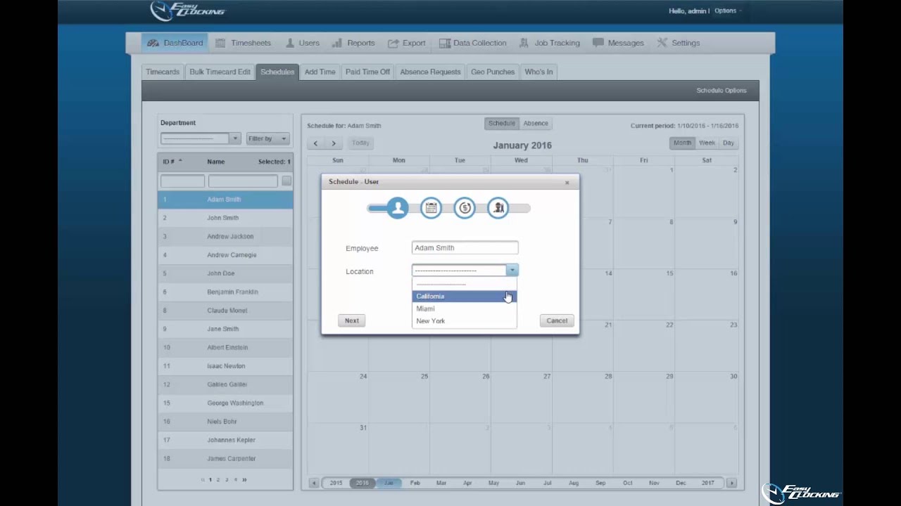 Easy Clocking Time & Attendance Software How To Video Series: Assigning Schedules