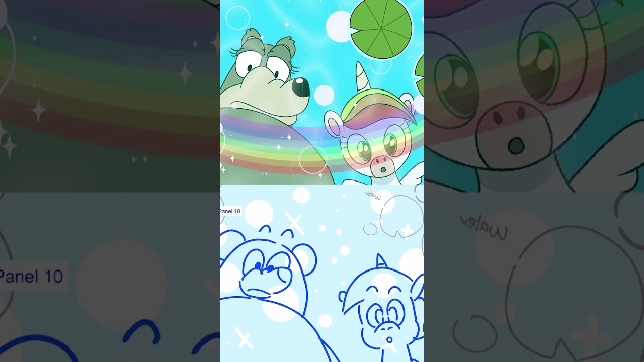 SCARE PRACTICE! 🐻 Side by Side (Animation Meme) #boyanddragon #shorts