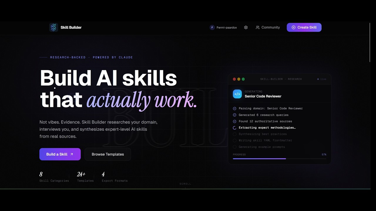 Skill Builder — Research Backed Ai Skill Generator