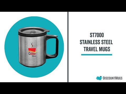 Printed 12 oz. Double Wall Stainless Steel Coffee Travel Mugs