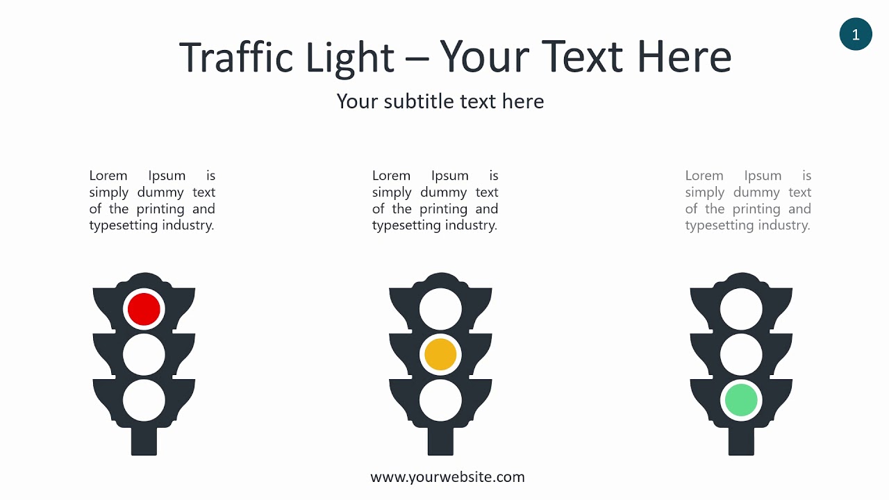 Traffic Light Infographic - Animated PowerPoint Template