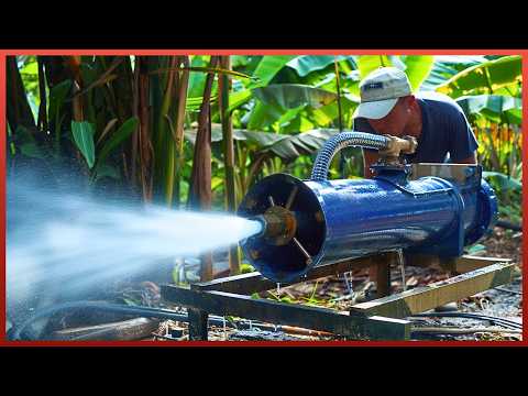 Man Builds Non-Electrical High Pressure DIY Water Pump that Shoots Water 100 Meters! | by @Ytcrop