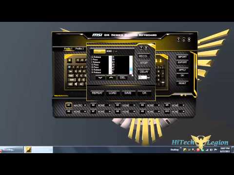 MSI GK-601 Macro Software Overview Tutorial Guide