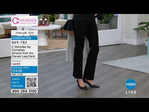 C Wonder by Christian Siriano Ponte Knit PullOn FlaredLe...