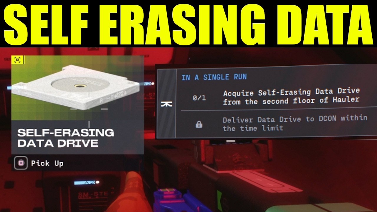 Marathon - Aquire self erasing data drive from the second floor of hauler |  Deliver Data Drive