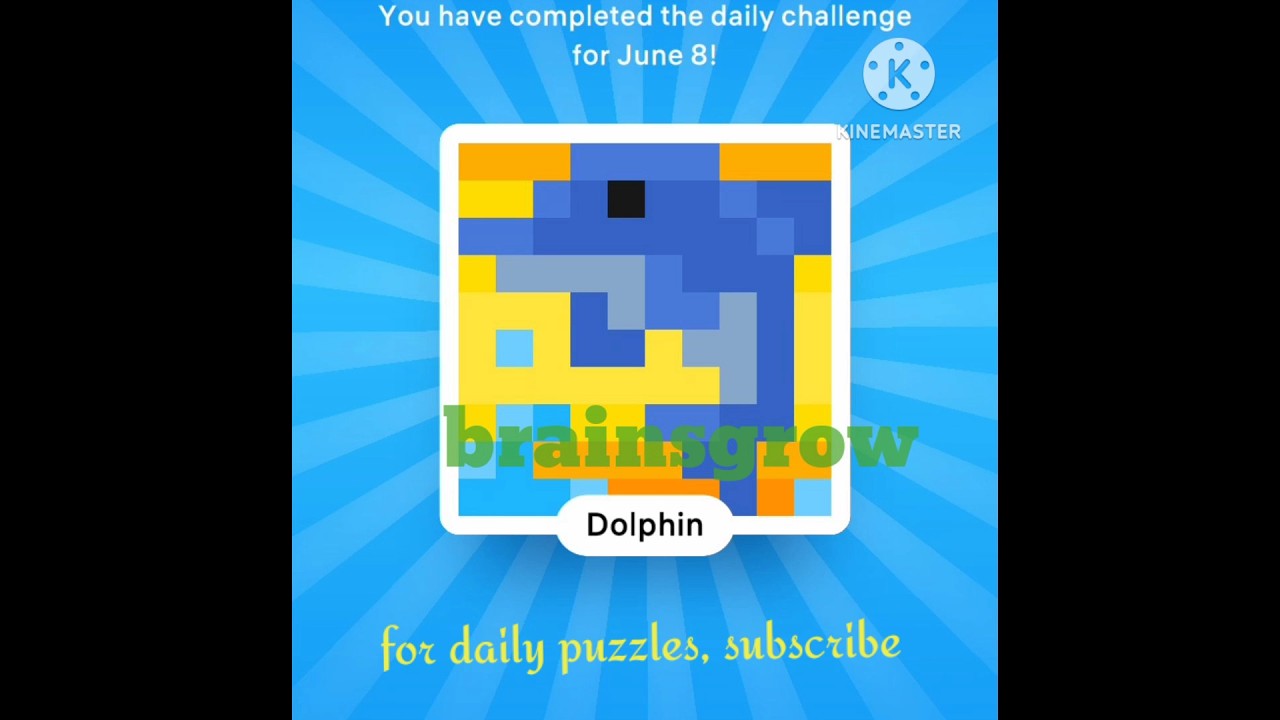Nonogram daily challenge 8 June 2023 -Easy-solution /answer /how to solve number puzzle #brainsgrow