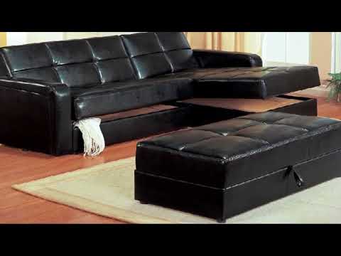 Black Leather Sleeper Sofa