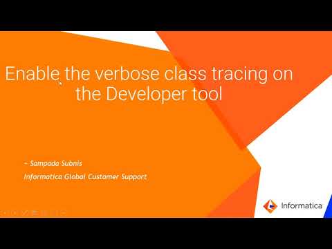 How to Enable Verbose Class Tracing on the Developer Tool
