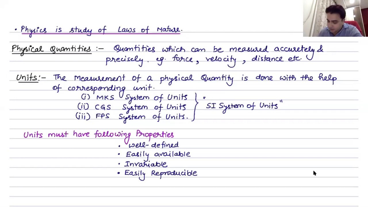 Understanding Units and Dimensions in Physics: Lecture 1 Overview ...