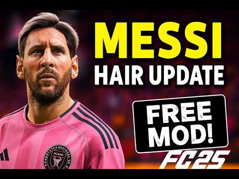 New Hair Update for Messi in EA FC 25 | FREE Face Mod Download | TU16 #Messi #EAFC25 #FaceMod