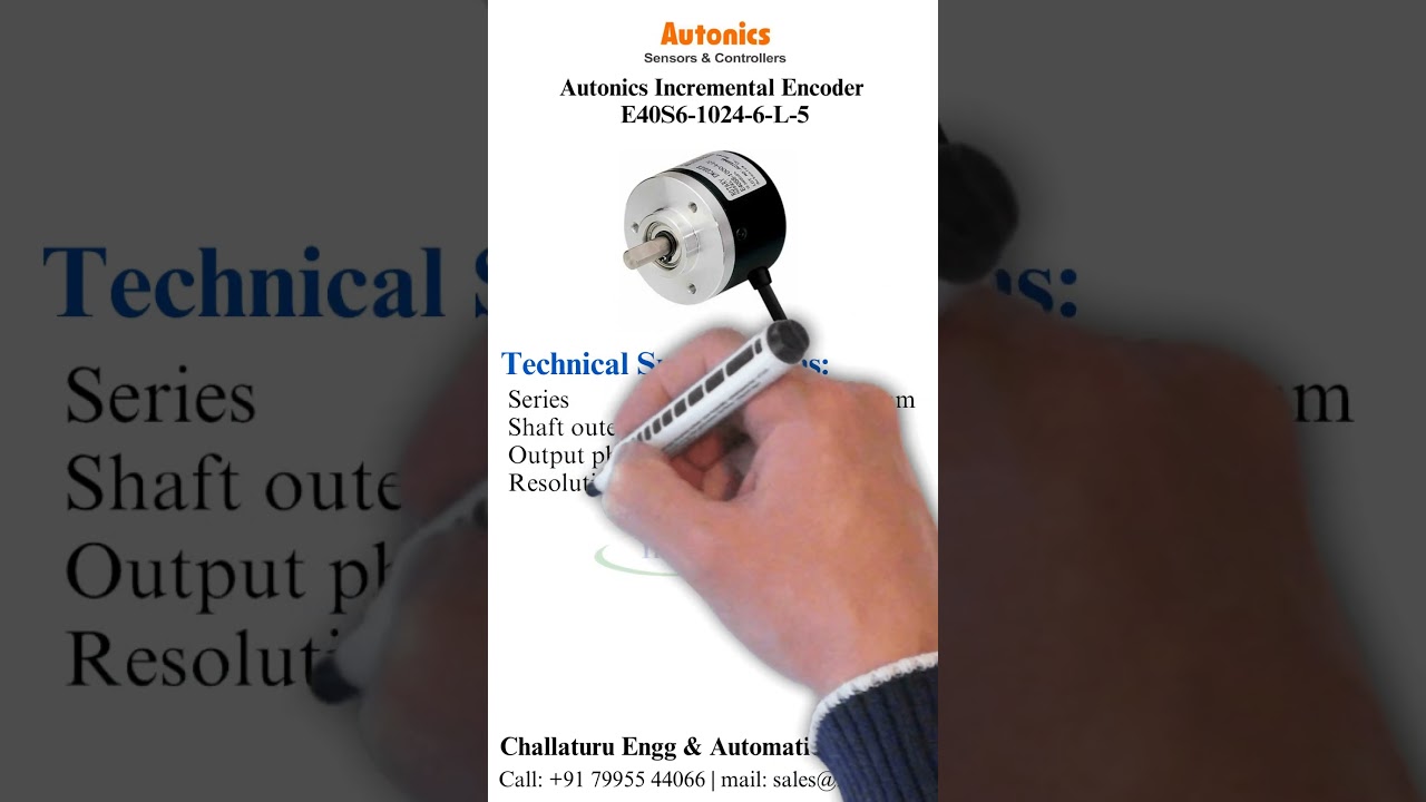 Autonics Rotary Encoders E40S6-1024-6-L-5 | +91 79955 44066#shorts