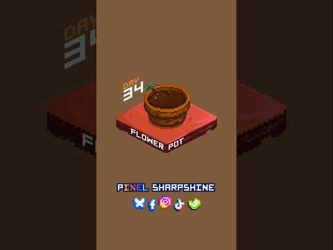 [#PvZSweet16] #PLANTSvZDailyChallenge Day 34 Flower Pot #PixelArt | Pixel SharpShine