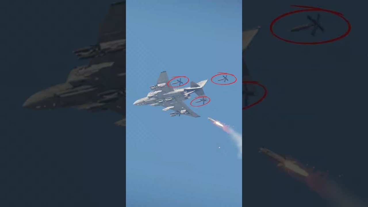 Pilot Drops Every Bomb to Escape Incoming Missile Strike