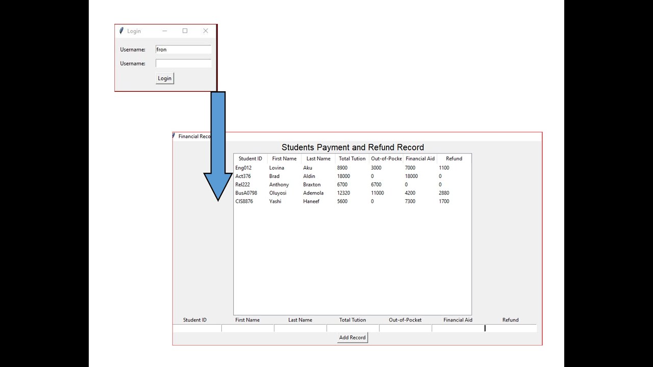 #howto  to Create a login page that open new window| create table | add record in #tkinter #python