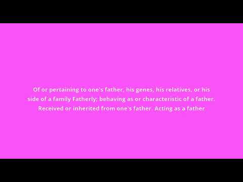 what is the meaning of paternal